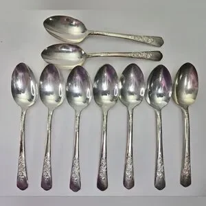 delight | Kitchen | Vintage 95s Wood Rose Delight Silver Plate Flatware ...